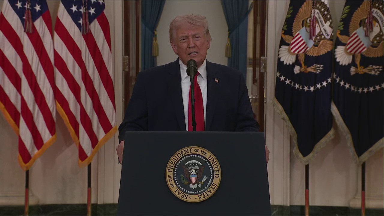 President Donald Trump's full address to the nation on Iran war
