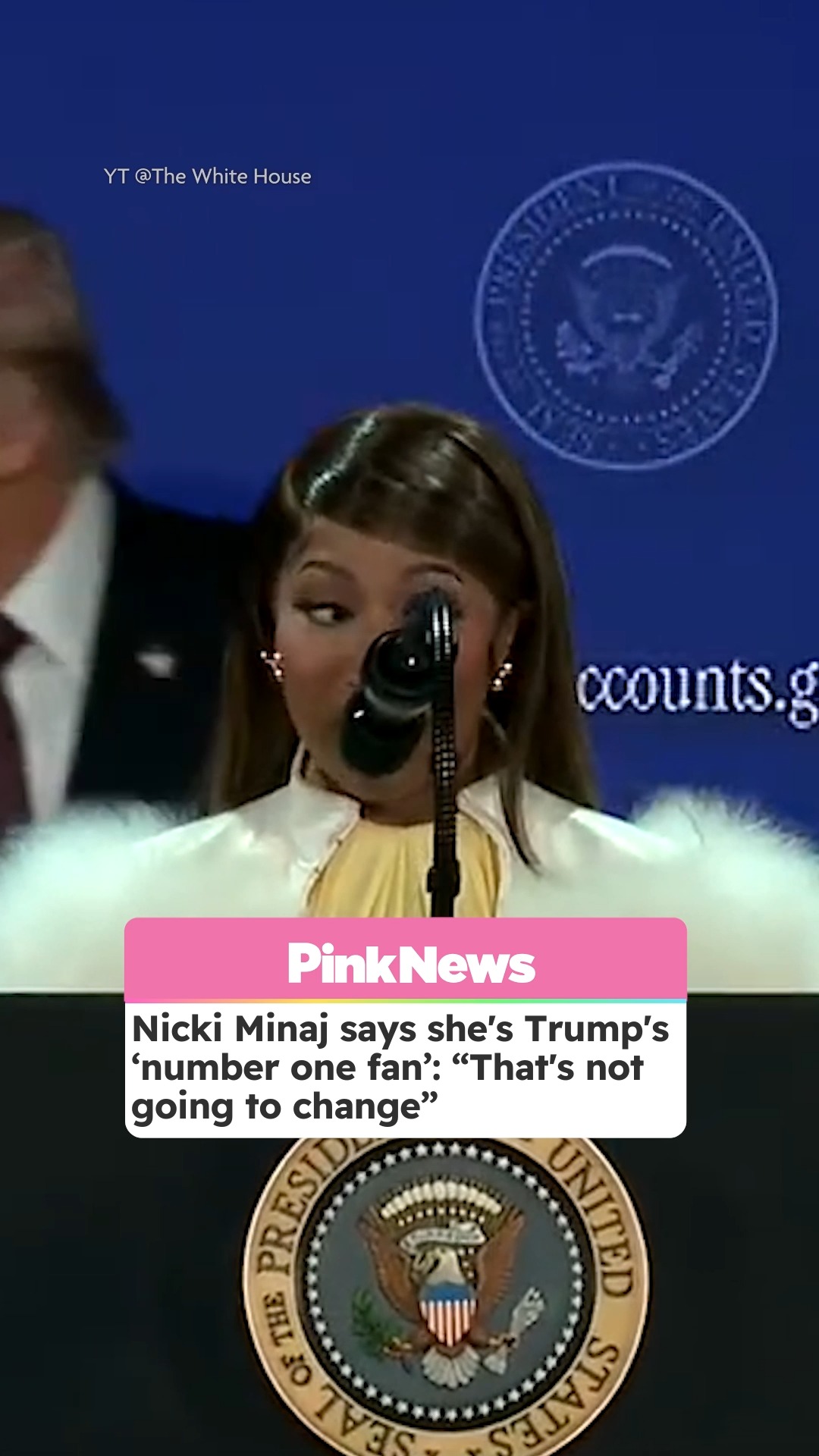 Nicki Minaj doubles down on Trump support at "Trump Accounts" event ...