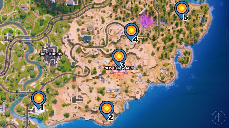 All chaos cube locations in Fortnite Chapter 7 Season 2