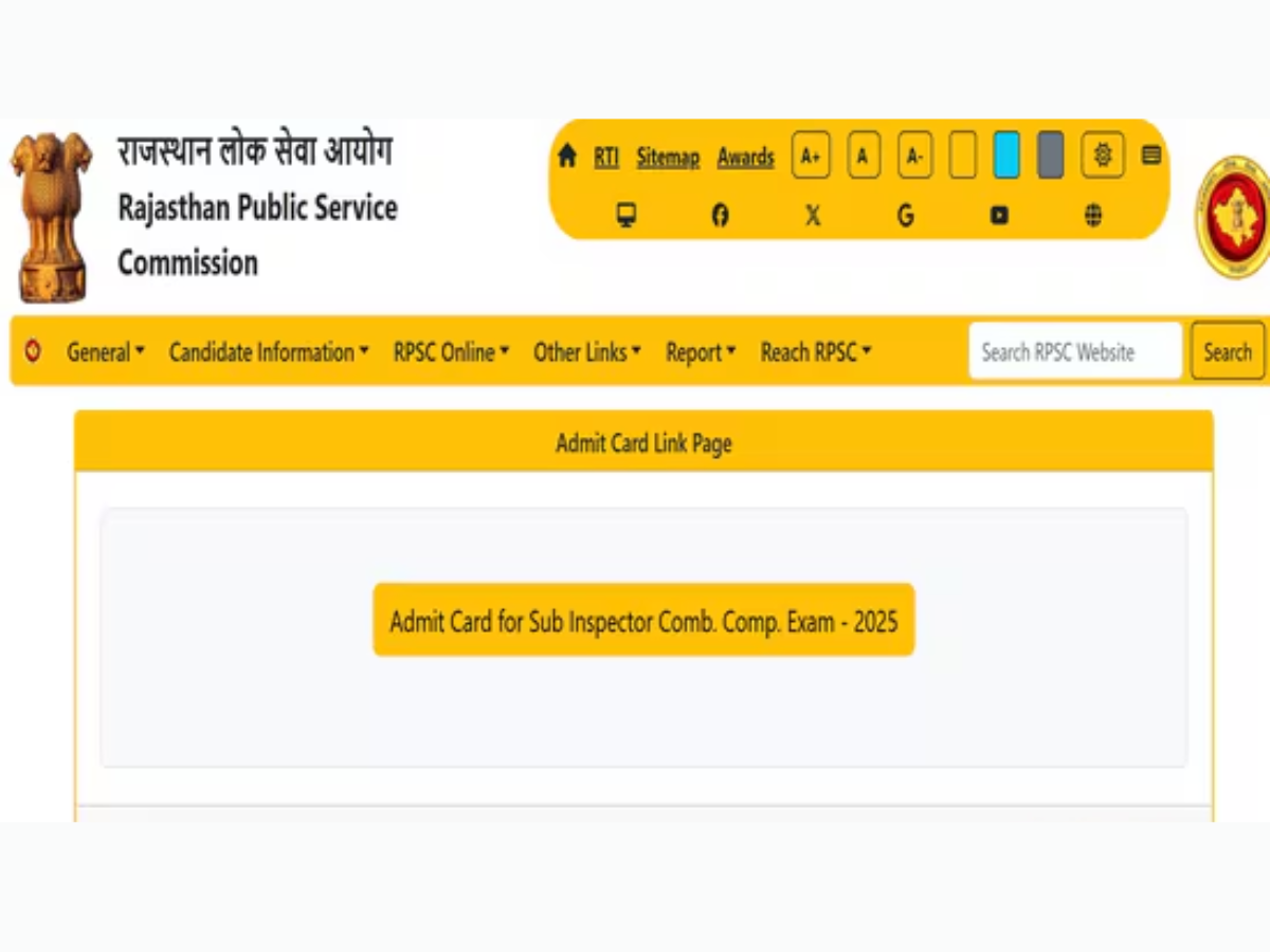 RPSC SI admit card 2026 rpsc.rajasthan.gov.in: Download Rajasthan ...