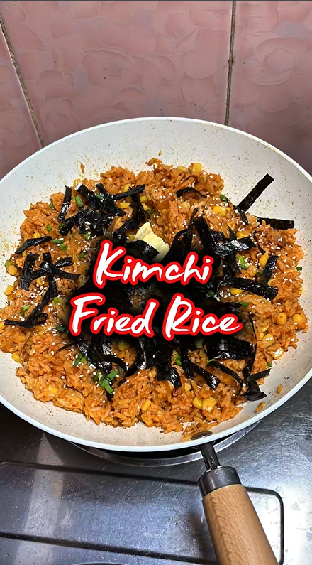 Kimchi fried rice simple and flavorful