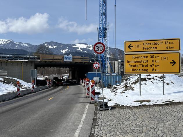 B19 zwischen Fischen-Weiler und Sonthofen wird vier Nächte lang gesperrt