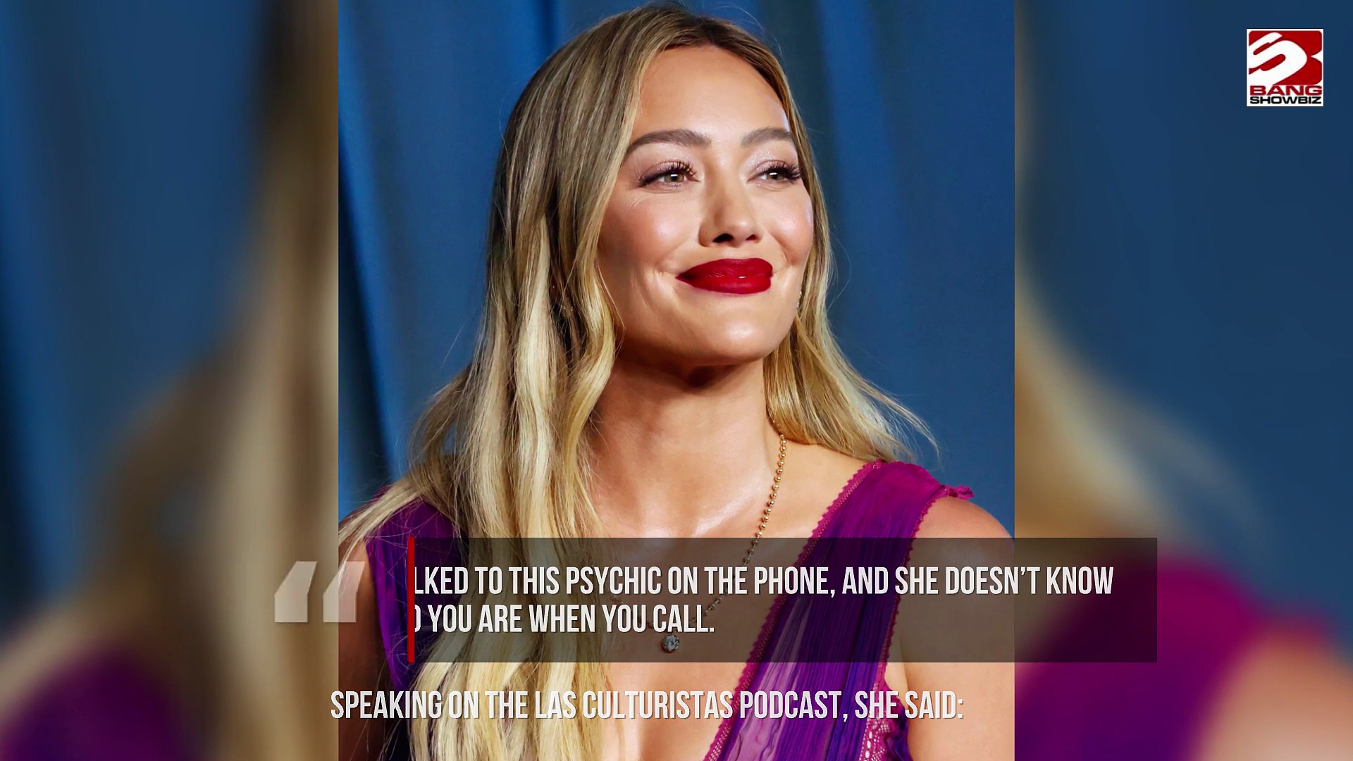 Hilary Duff reveals her former boyfriend made an appearance during a ...