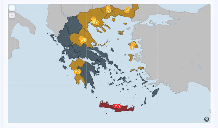 Faszinierend Unwetter Griechenland Karte Bild