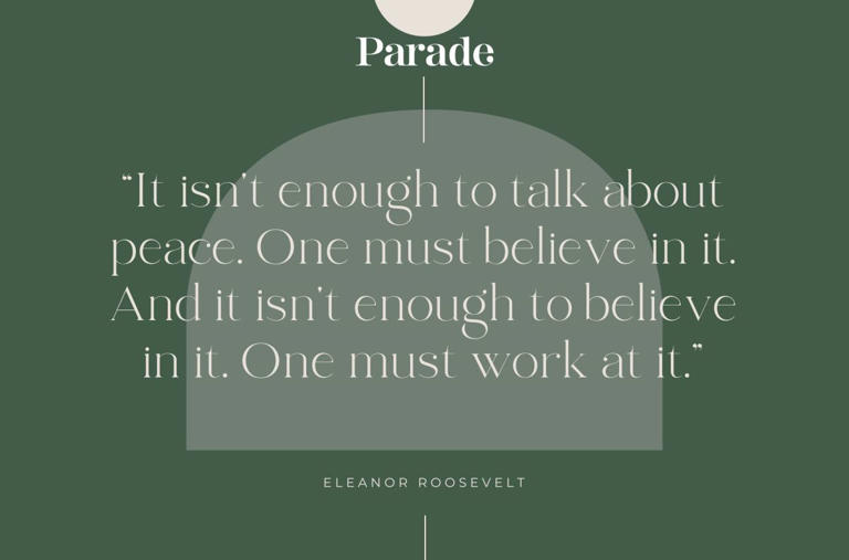 Quote of the day: Eleanor Roosevelt on the importance of working for peace