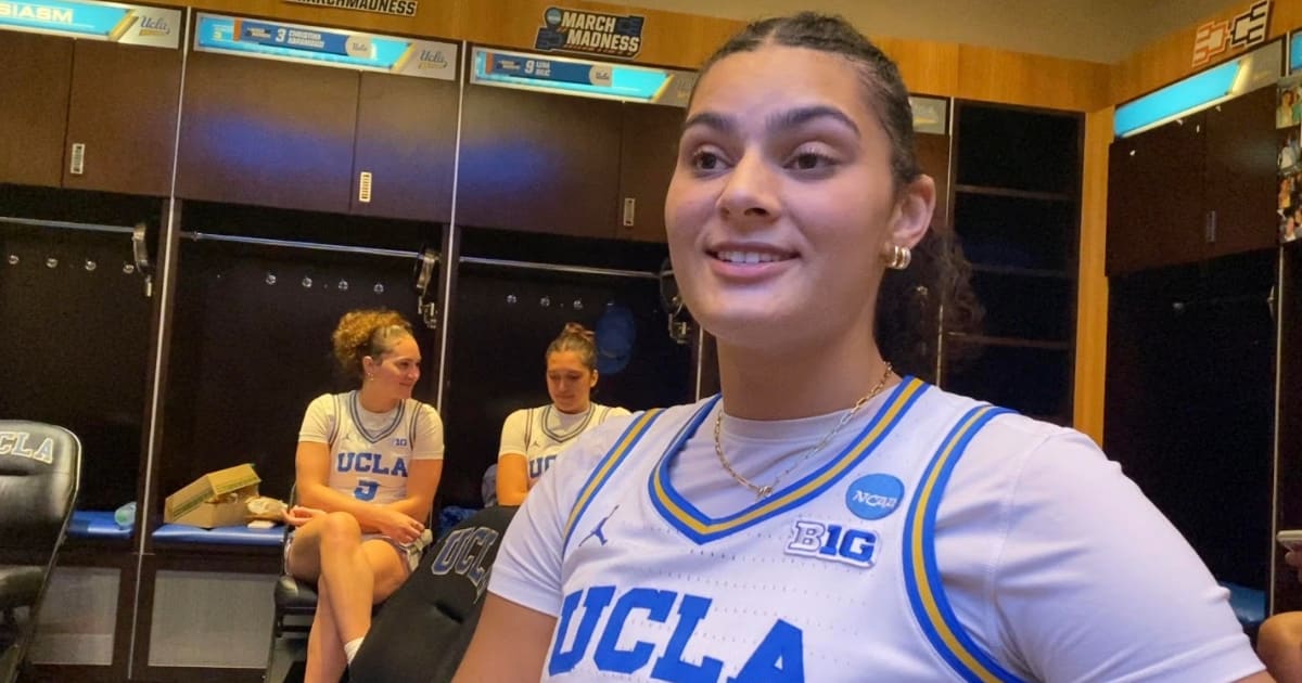 Lauren Betts, Angela Dugalić, Amanda Muse after UCLA basketball beats ...