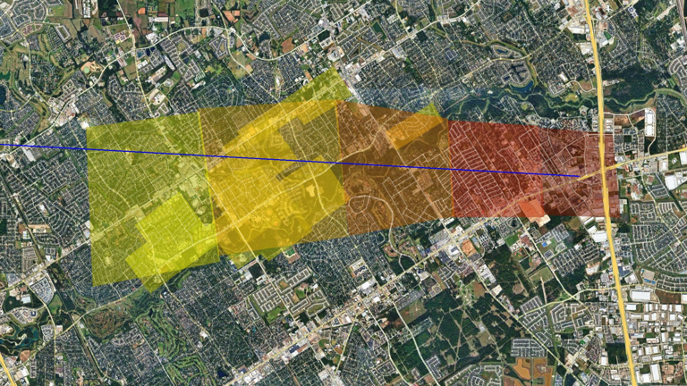 NASA strewn field map shows where pieces of apparent meteor might have ...