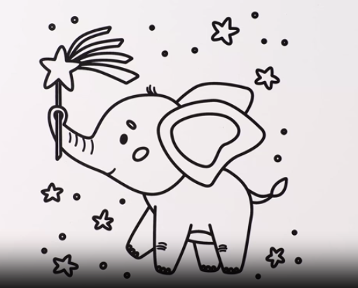 Elephant coloring fun for kids