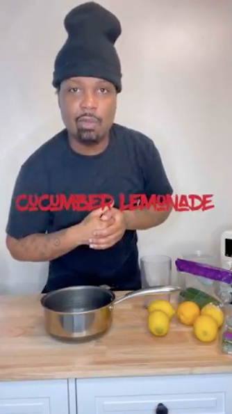 Refreshing cucumber lemonade, cool & citrus-fresh drink