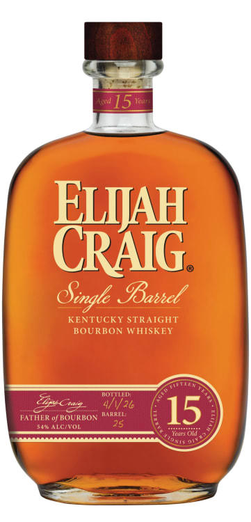 Elijah Craig just released a 15-year single barrel bourbon