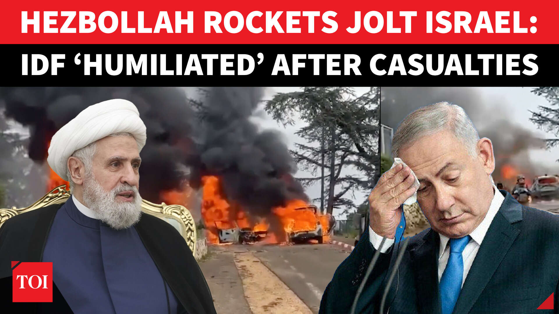 BOOM! Building explodes, cars ablaze as Hezbollah rocket barrage ...