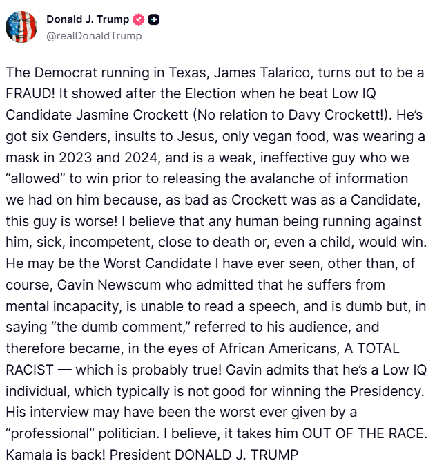 Trump: 'The greatest enemy America has is the radical left,' targets ...