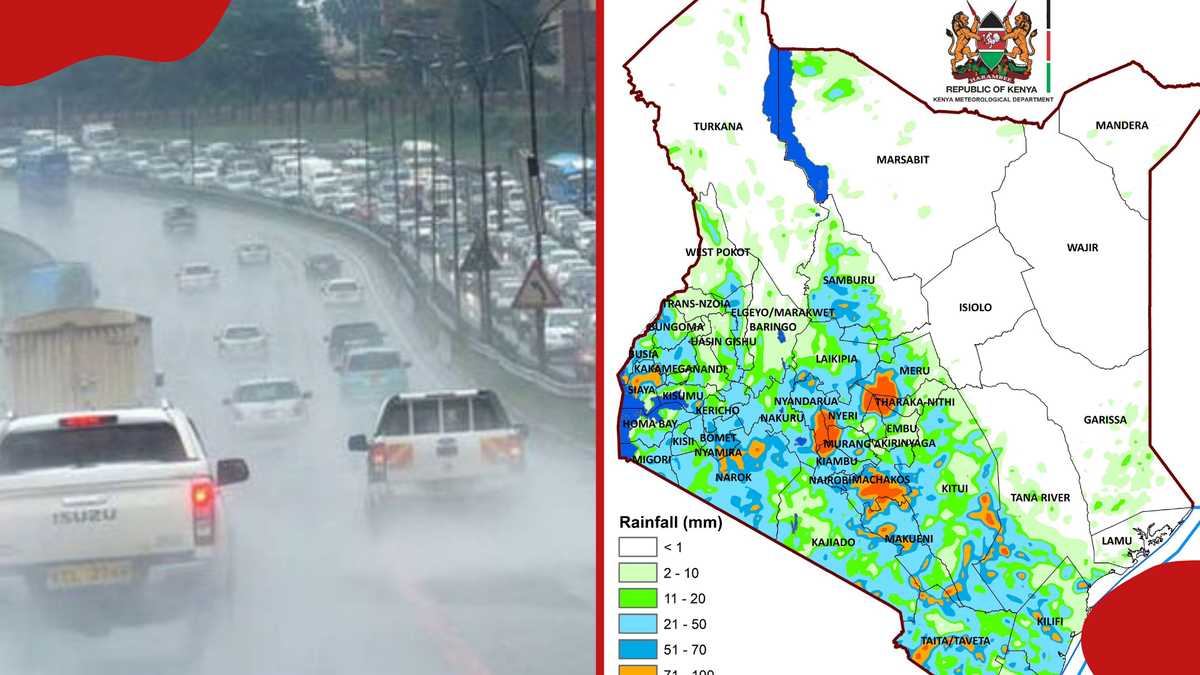 Kenya Met warns of heavy rainfall in select counties including Nairobi ...