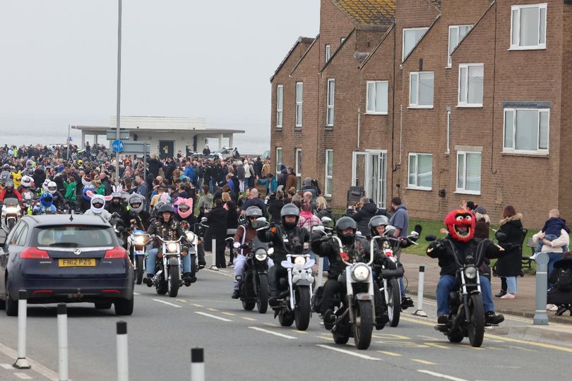 Brilliant photos capture moment hundreds of bikers descended on town
