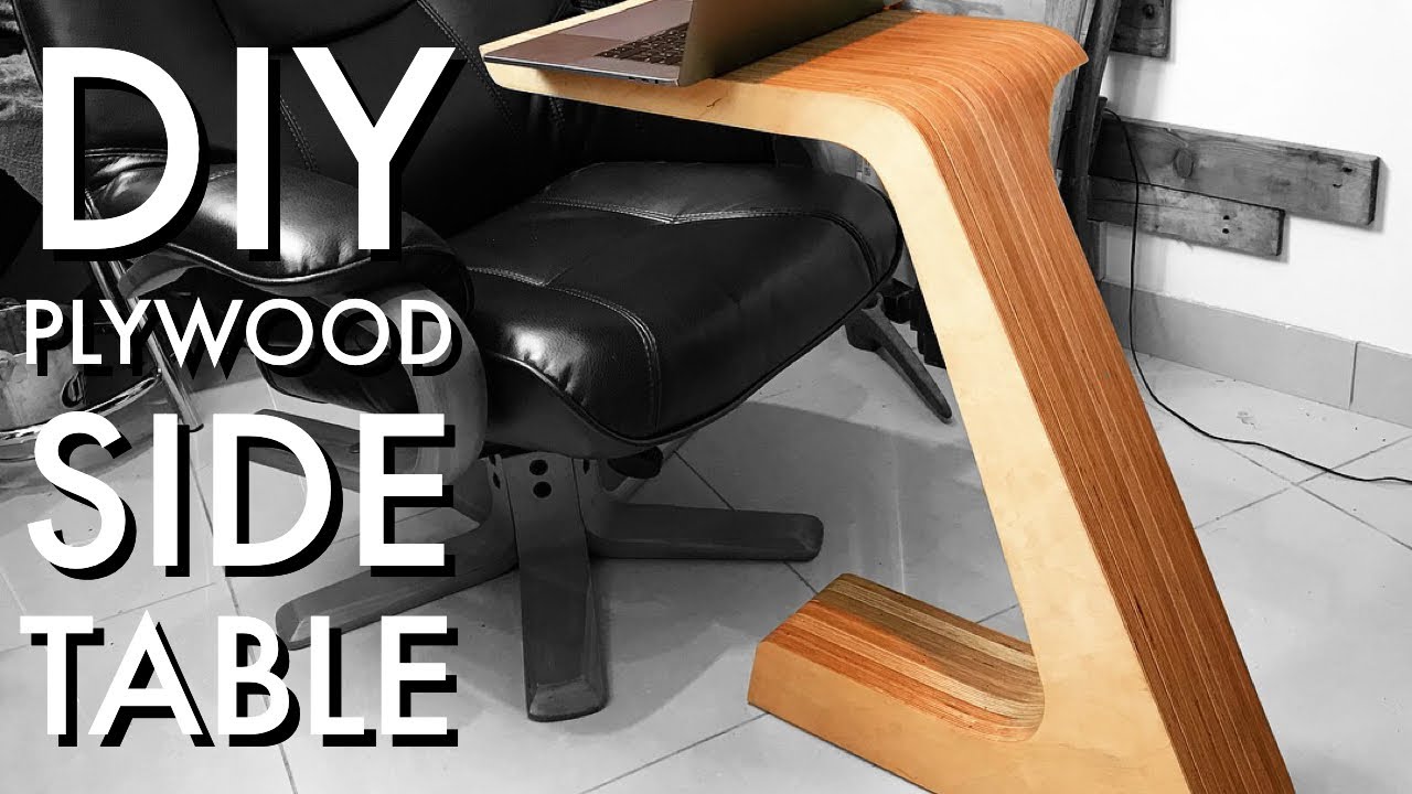I built a DIY plywood side table!