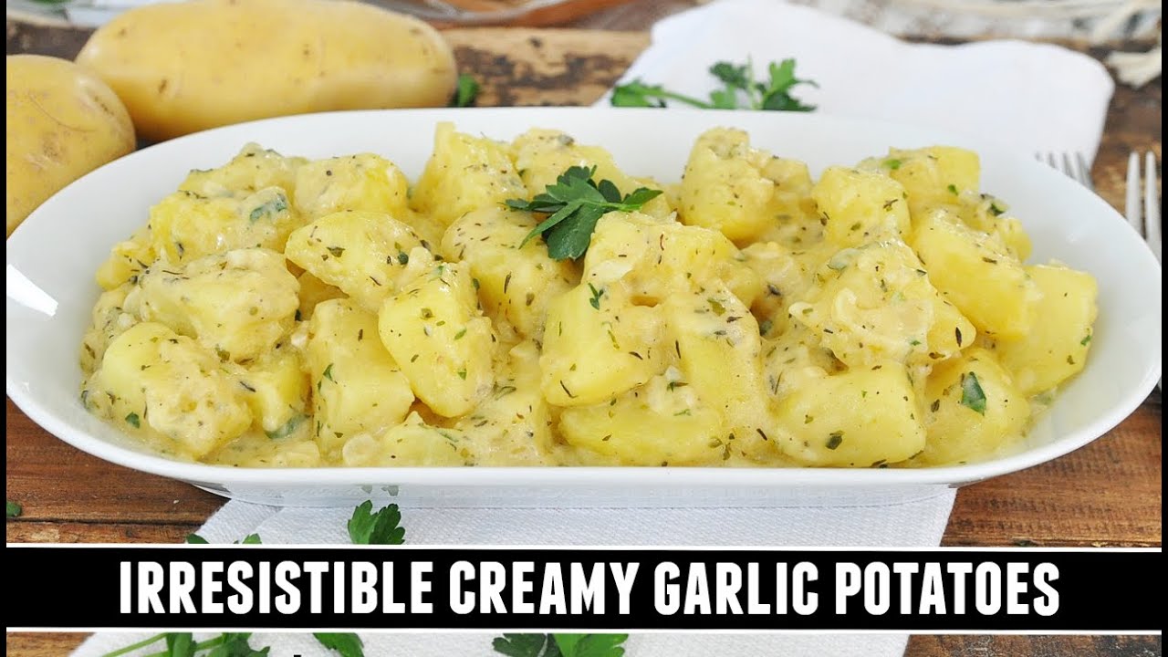 Creamy garlic potatoes | Possibly the best potatoes ever