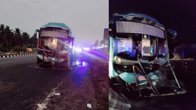 Bengaluru-Mysuru highway accident: 4 dead as Kerala bus crashes after ...