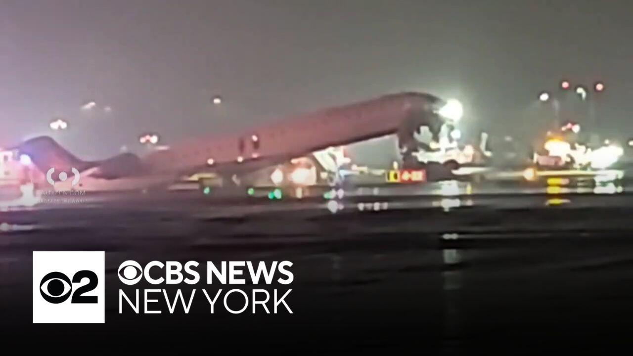 Air Canada plane collides with Port Authority vehicle on the tarmac at ...