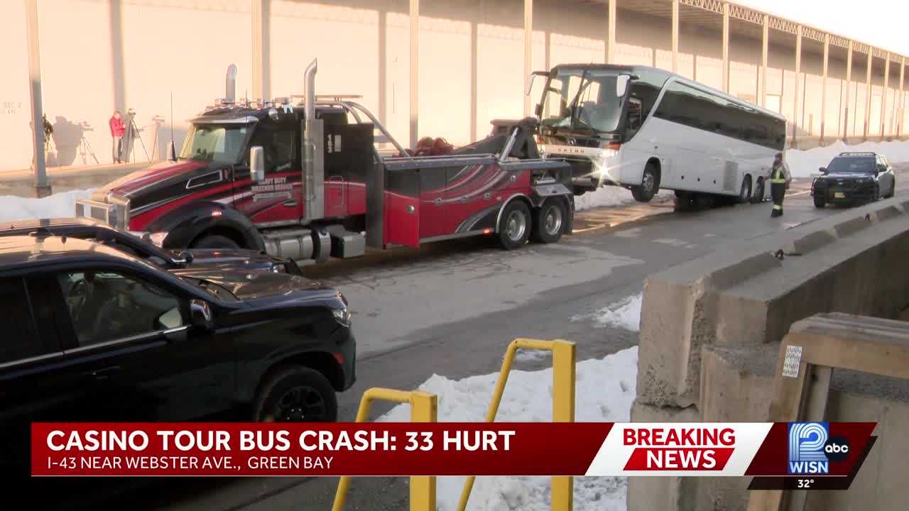 Bus carrying dozens of people to Michigan casino crashes in Green Bay ...