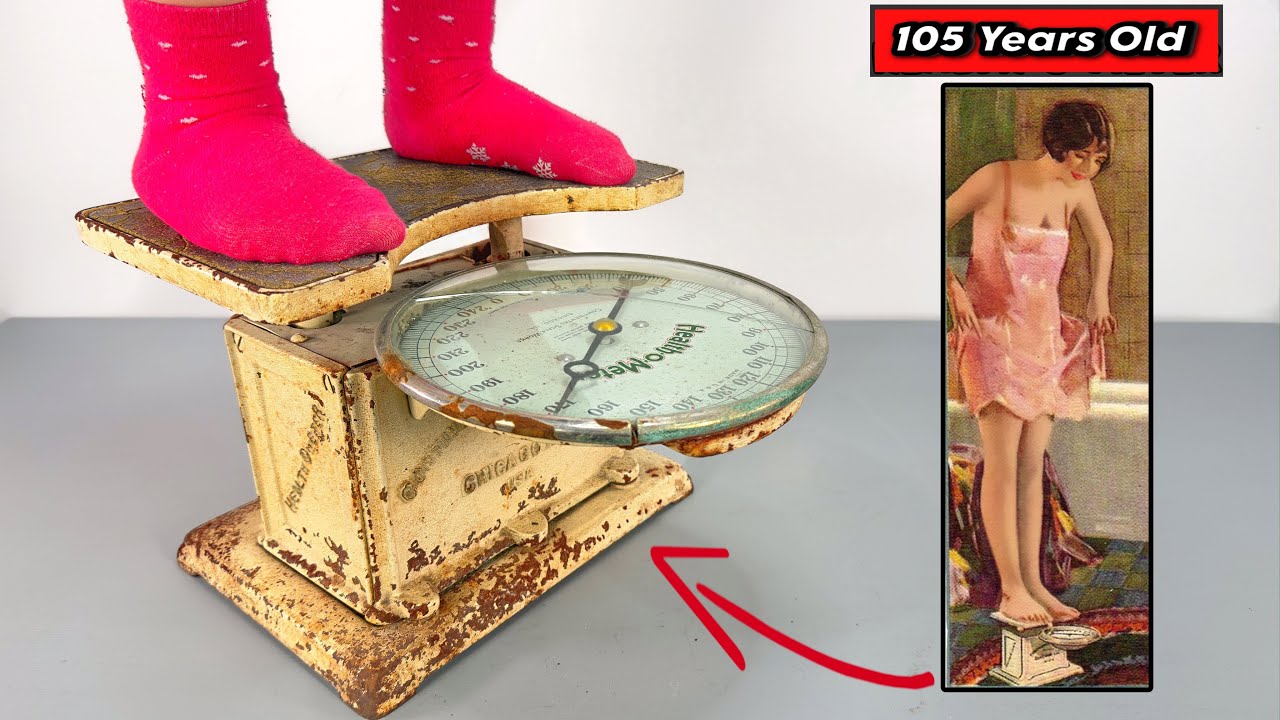 I restored a 1920s health-o-meter scale! 🛠️