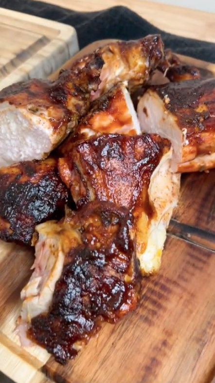 Oven-roasted bourbon BBQ chicken: Sweet and smoky