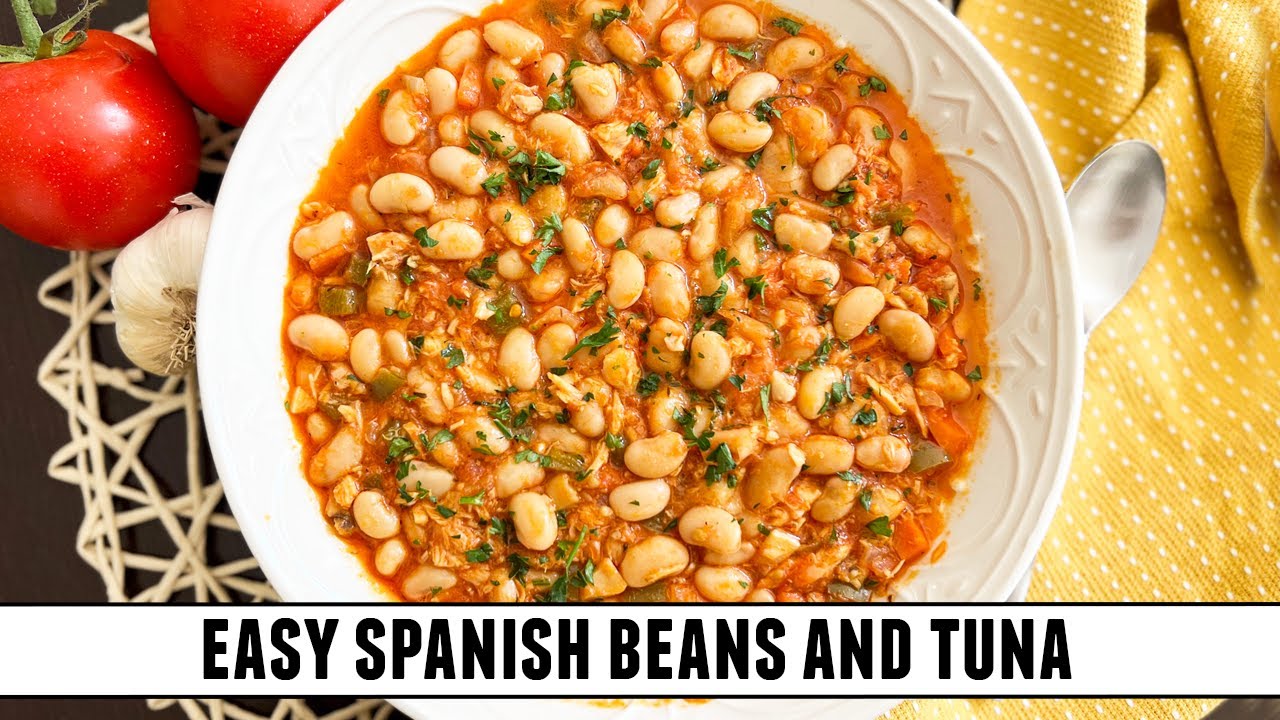 Spanish beans and tuna in hearty tomato sauce quick easy recipe