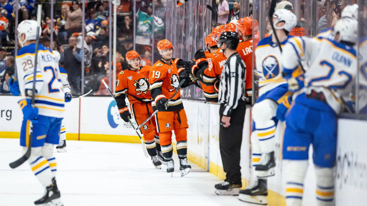 Troy Terry's overtime goal leads Ducks to 6-5 win over Sabres, ending ...