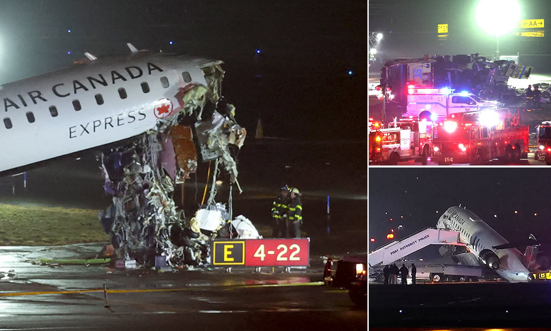 Two dead and multiple injured after Air Canada flight crashes at New ...