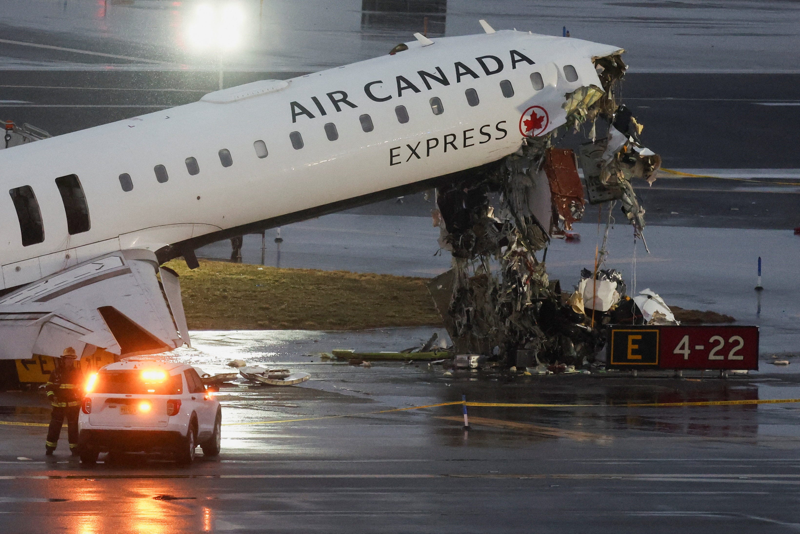 Photos show aftermath of fatal LaGuardia Airport runway crash