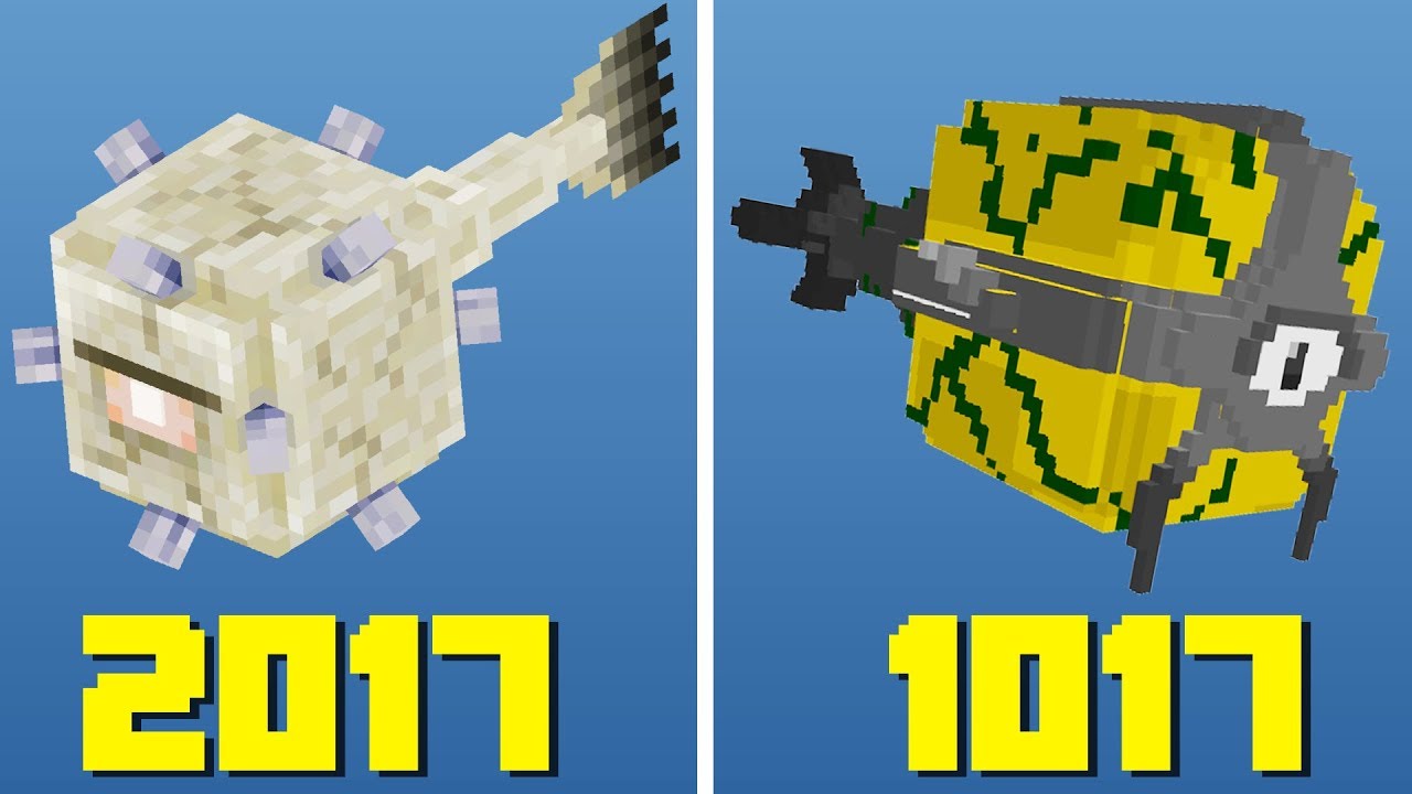 How Minecraft mobs used to look