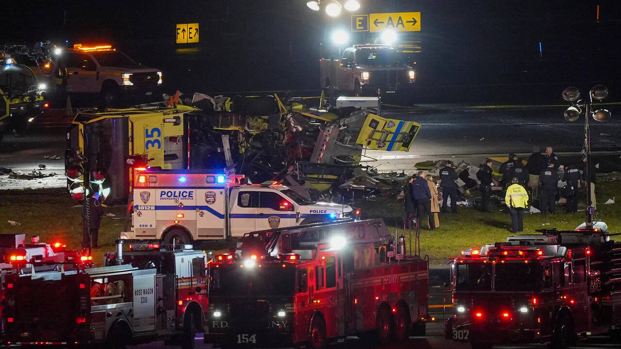 Fatal collision involving jet and fire truck at LaGuardia Airport