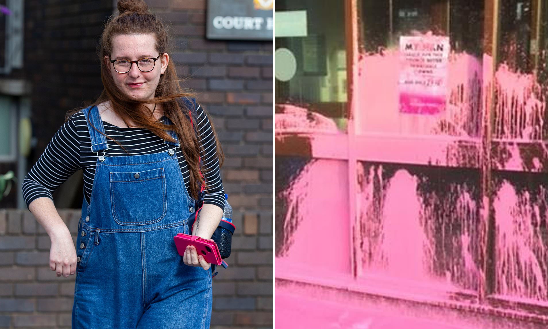 Eco-activist in diesel van who damaged public building in paint protest ...