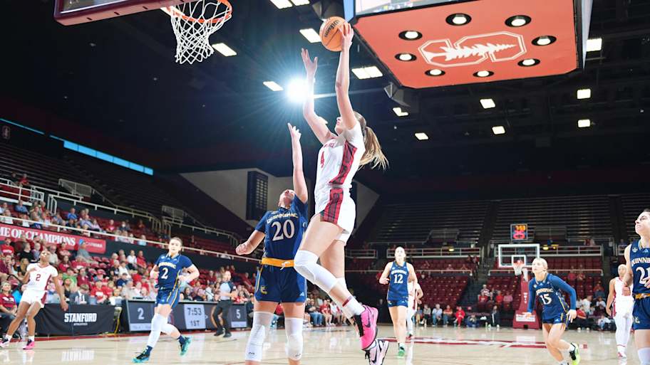 Stanford coach Kate Paye heaps praise on key player from Sunday's WBIT win