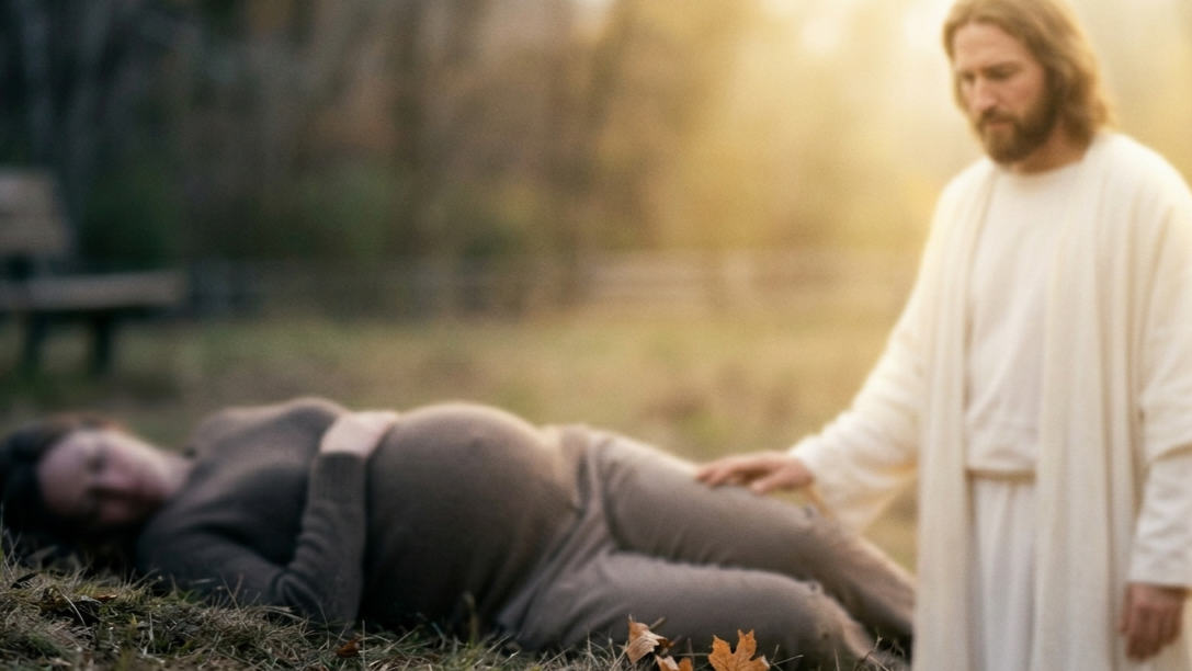 She died while pregnant - Jesus was already there