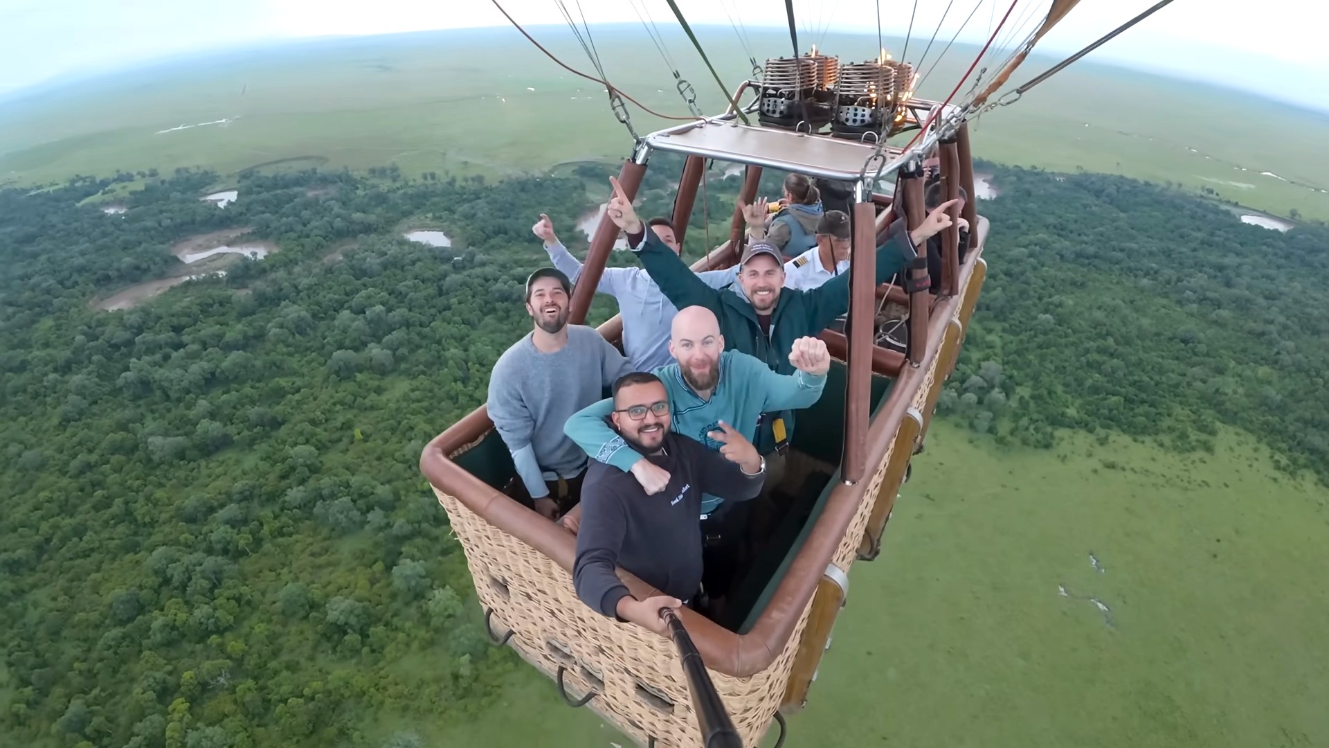 He was delivering food - then we flew him to Africa