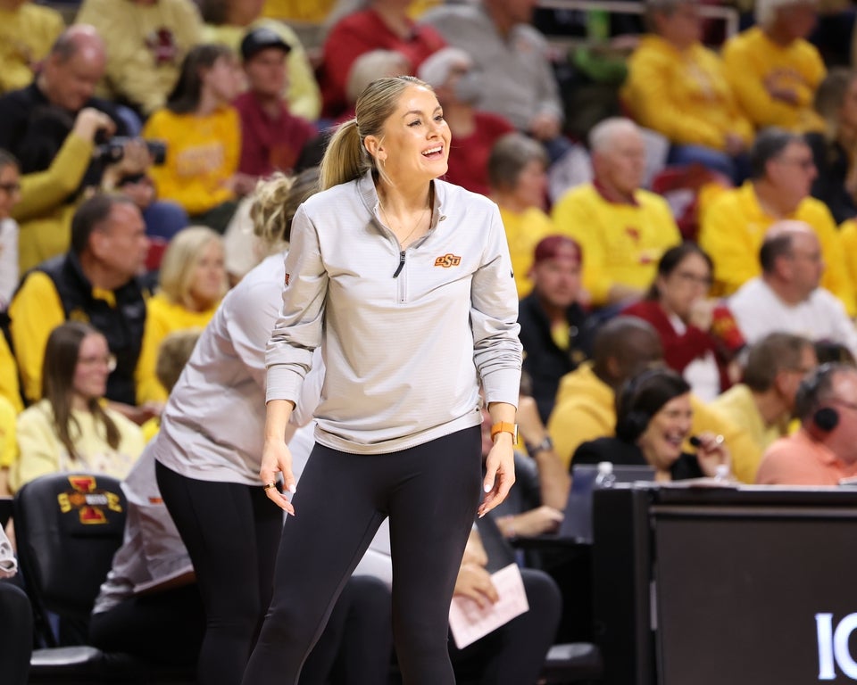 Oklahoma State women's basketball coach Jacie Hoyt, in photos