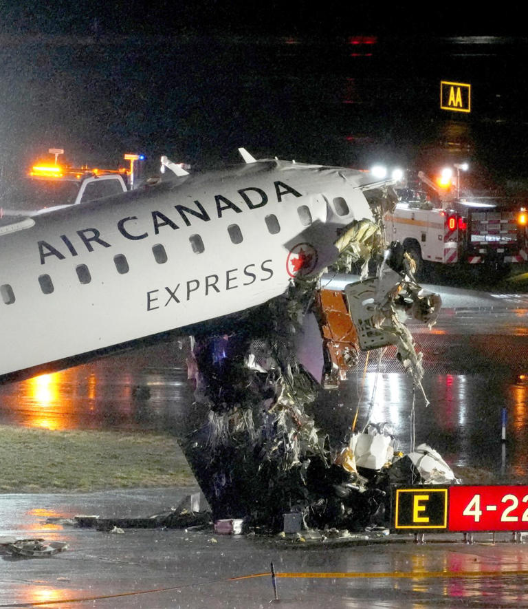Two pilots dead, 41 people hospitalized after Air Canada plane hits ...