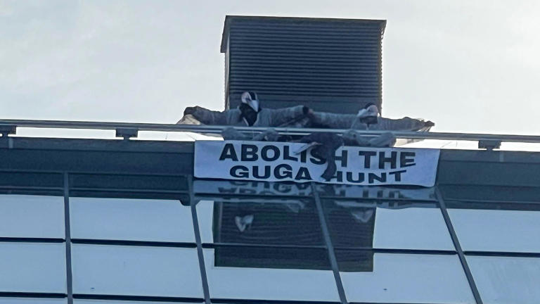 Two men arrested and charged after Guga hunt protest