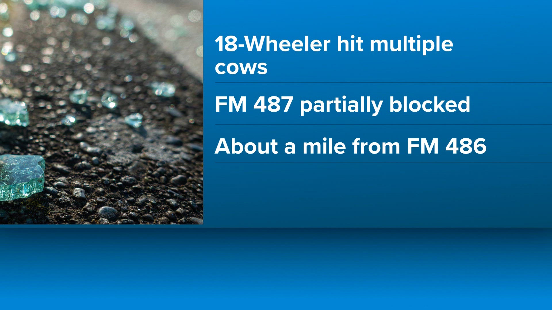 Traffic alert: Westbound FM 487 partially blocked in Milam County after ...