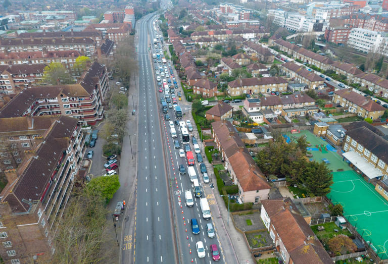 Motorists seen queuing for hours after A40 closures