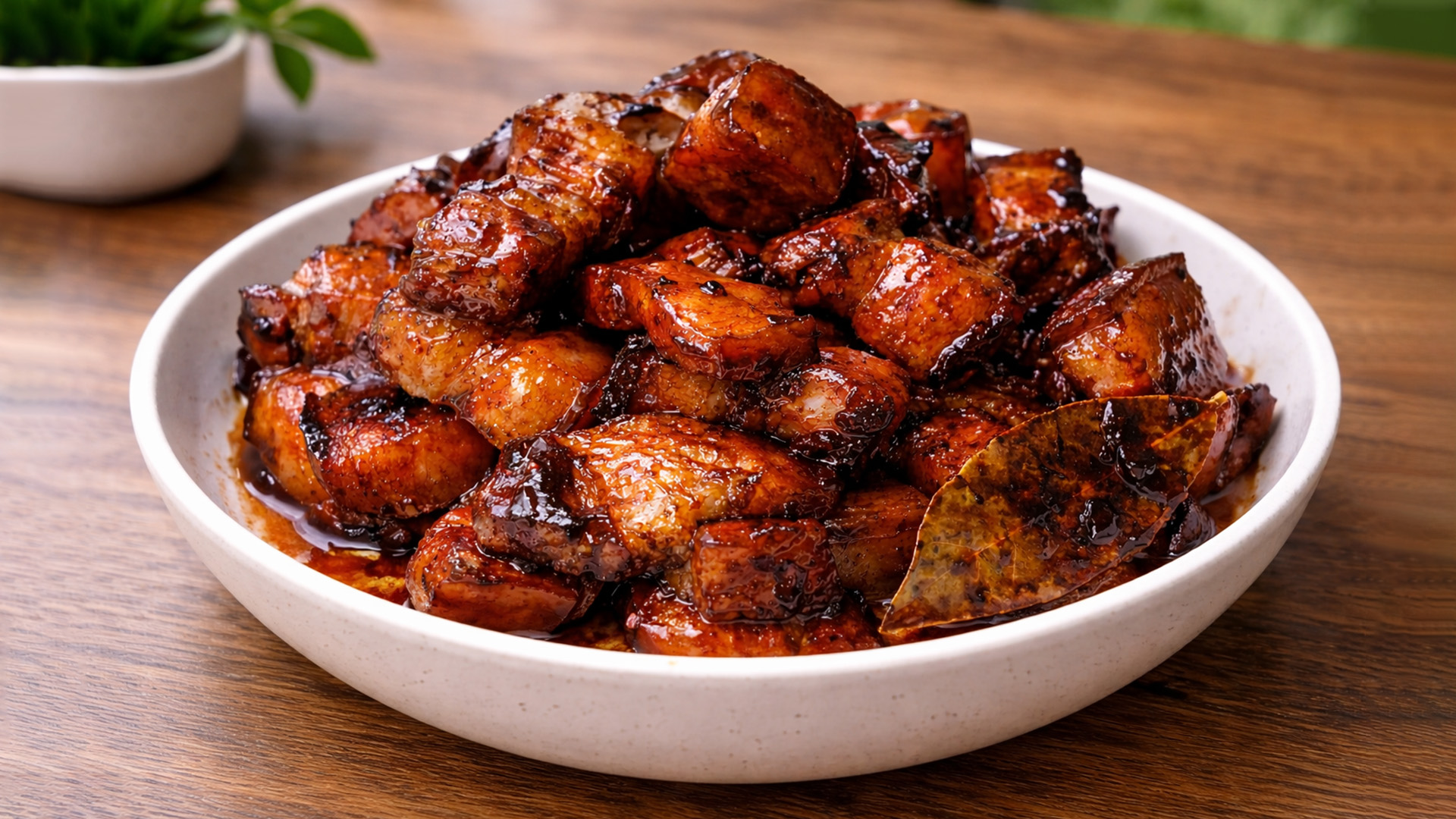 The pork adobo with a unique cooking method