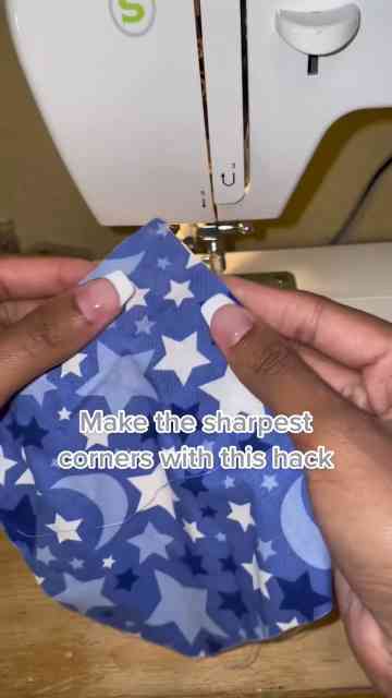 Simple sewing hack for clean and sharp corners