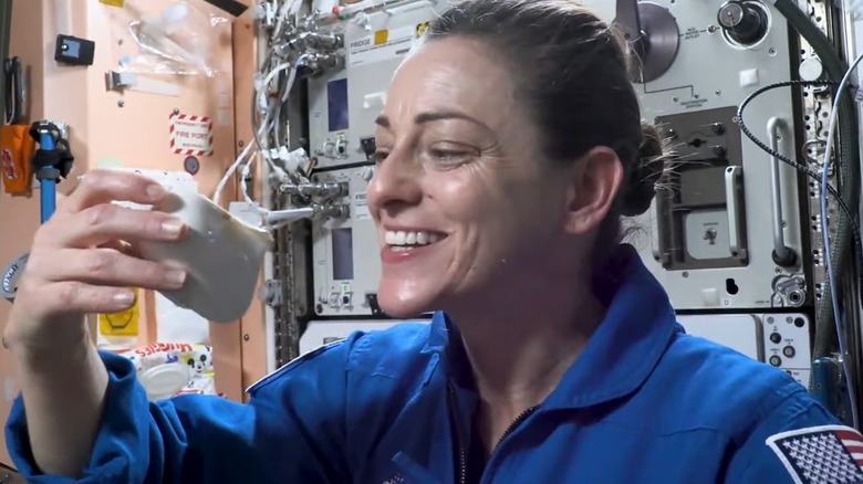 How astronauts perform basic everyday tasks in zero gravity