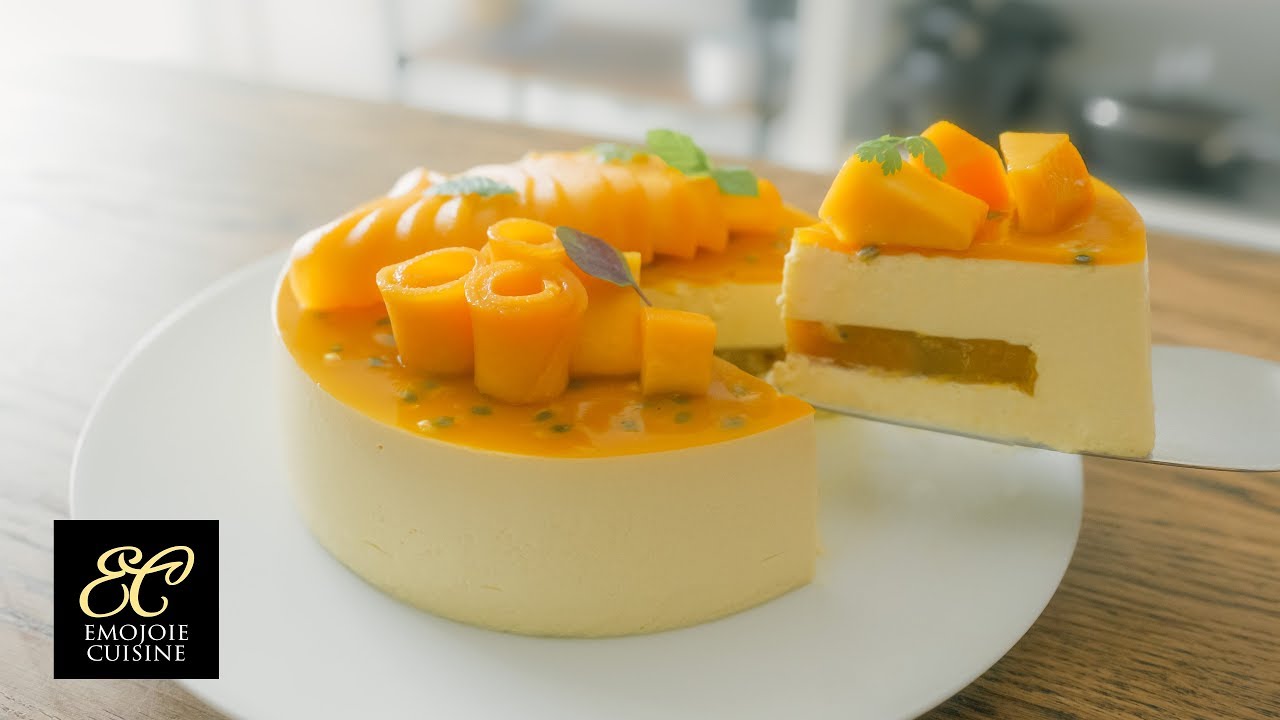 I made a no-bake mango cheesecake
