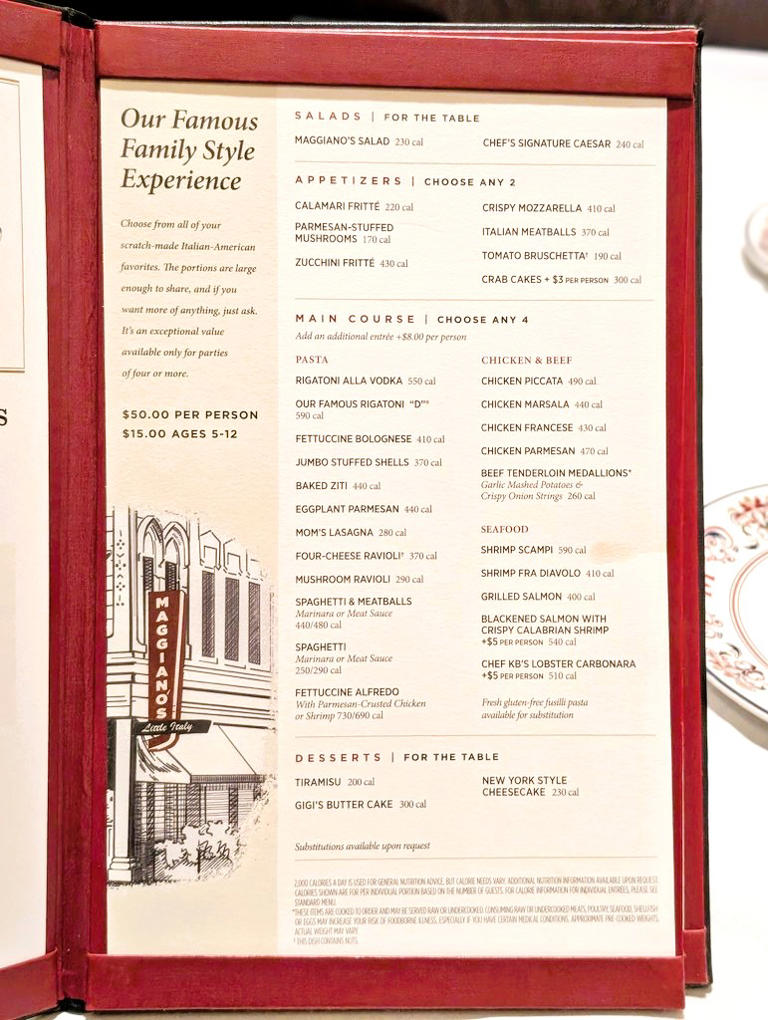 Maggiano’s expands family style menu and increases portion sizes