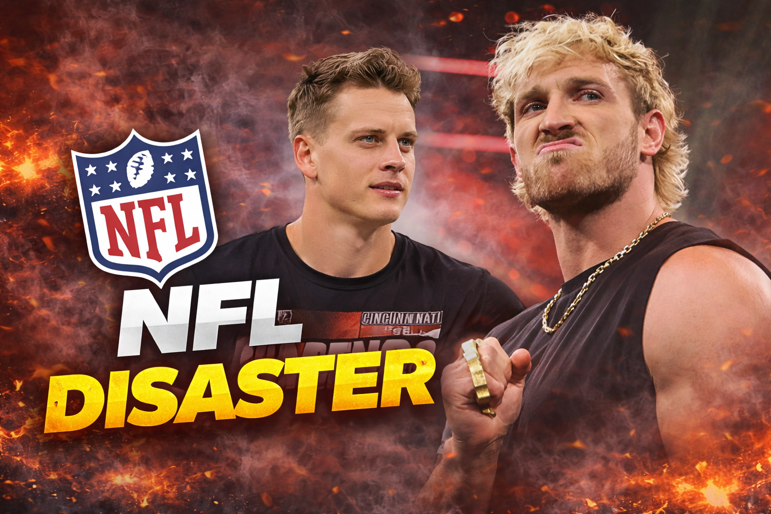 Watch Joe Burrow throw an interception to Logan Paul