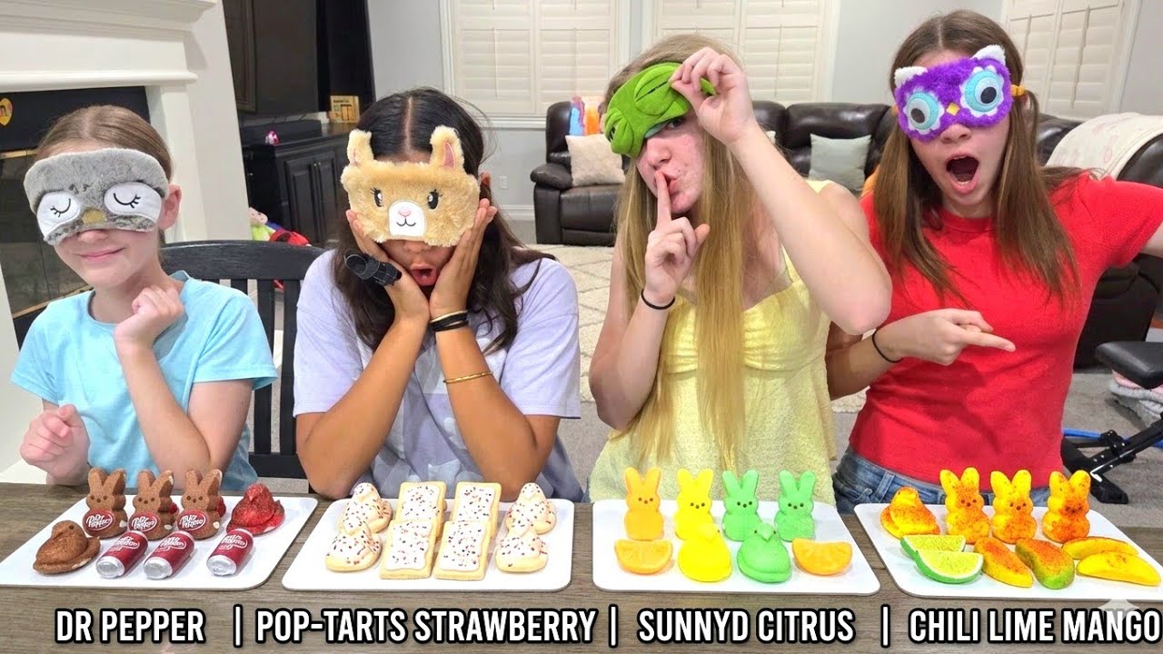 Blindfolded marshmallow Peeps taste test challenge!