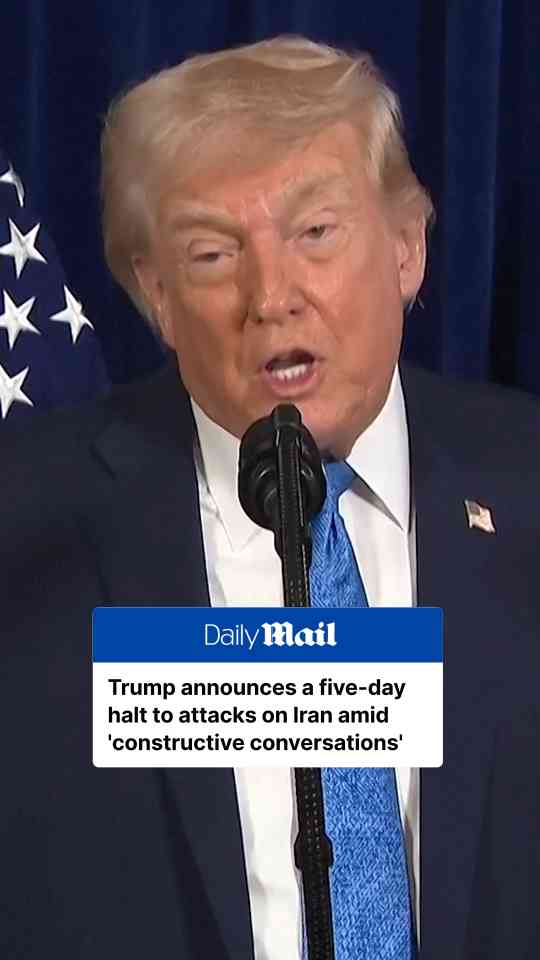 Trump orders five-day pause on strikes against Iran infrastructure
