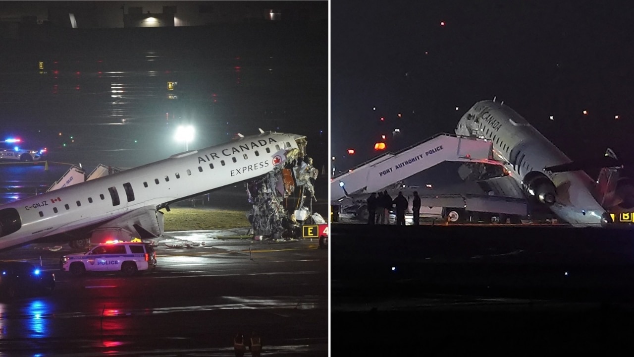 Video captures moment Air Canada jet crashed into fire truck at New ...