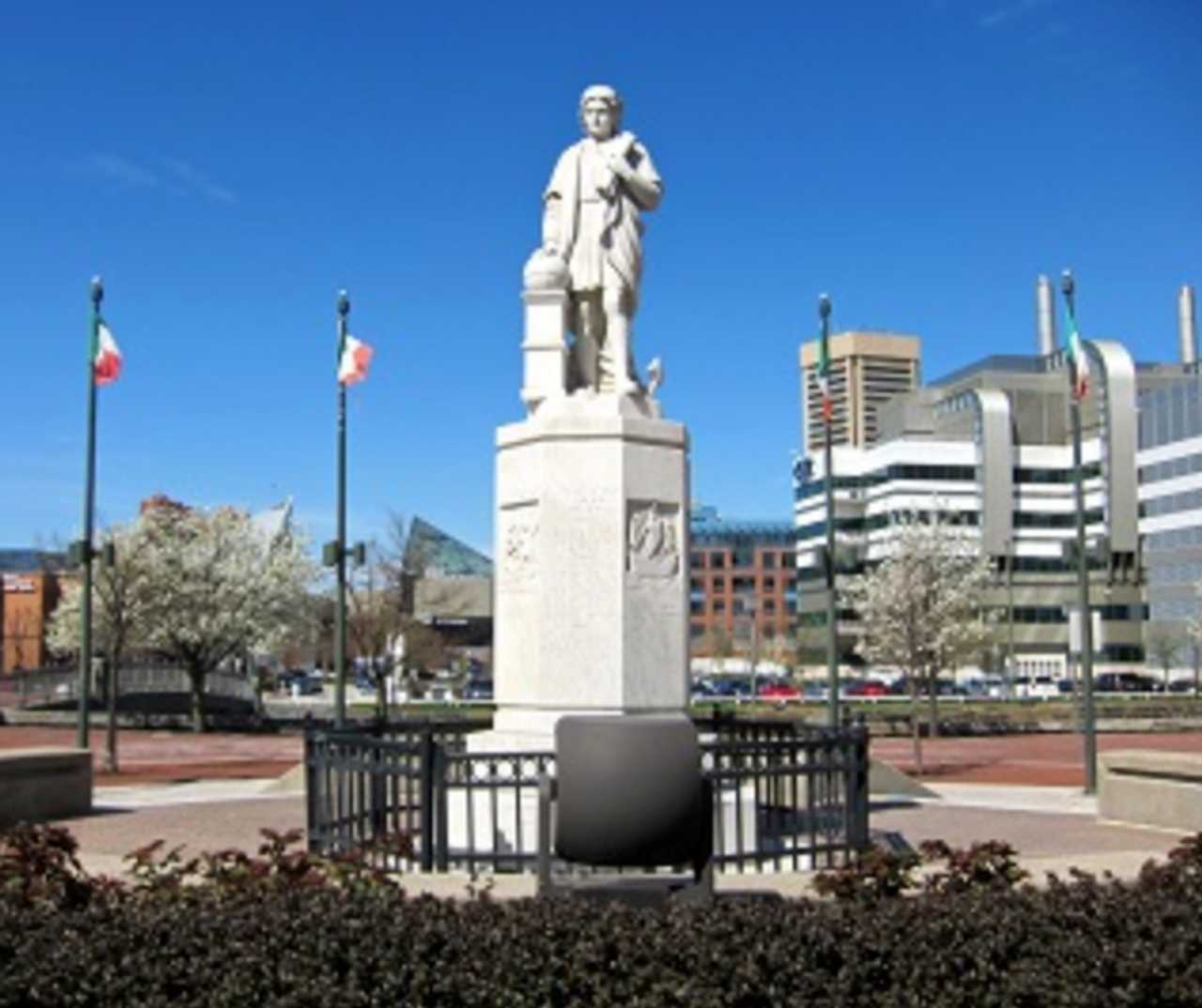 From splashdown to spotlight: Columbus statue with Maryland ties lands ...